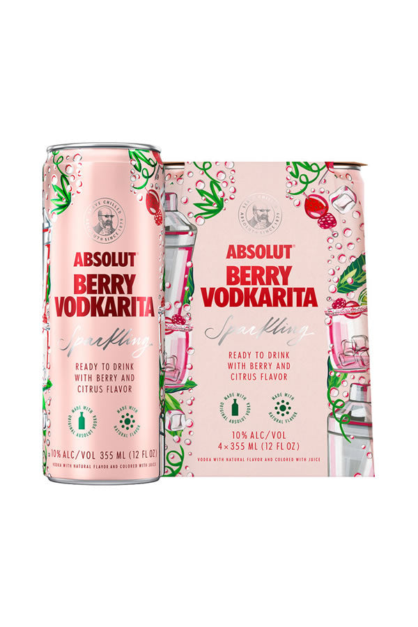 Absolut Berry Vodkarita 4PK – The Liquor Barn