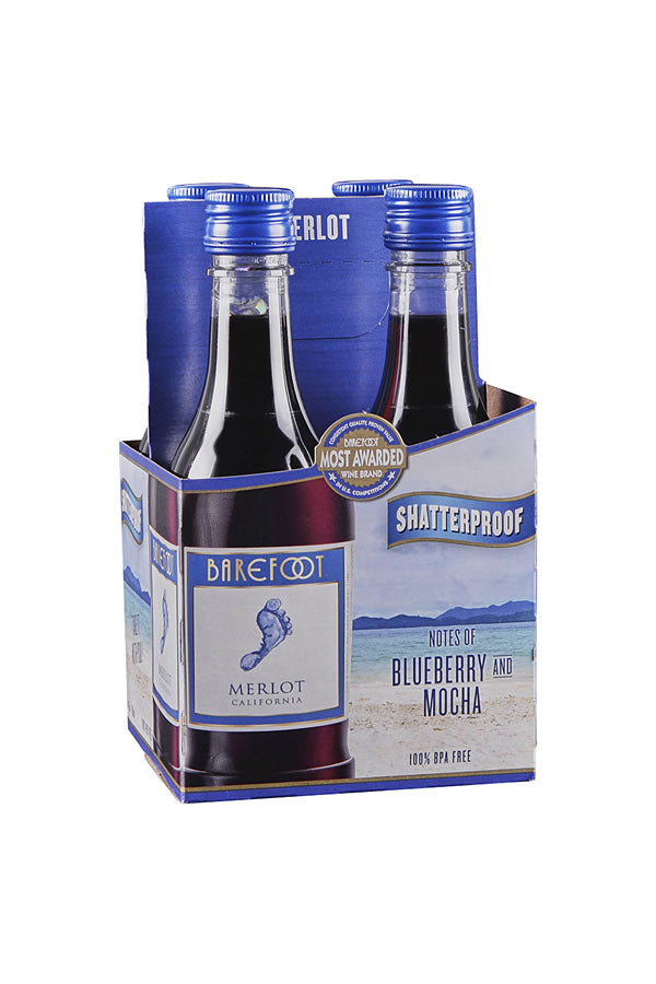 Barefoot Merlot 4Pk 187ML – The Liquor Barn