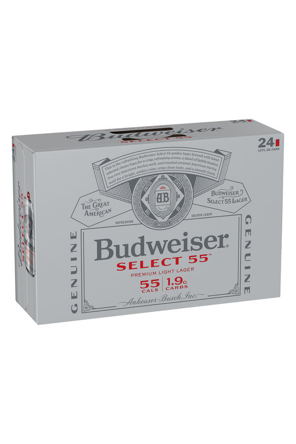 Budweiser Select 55 24Pk Cans | 55-Cal Ultra-Light Lager – The Liquor Barn