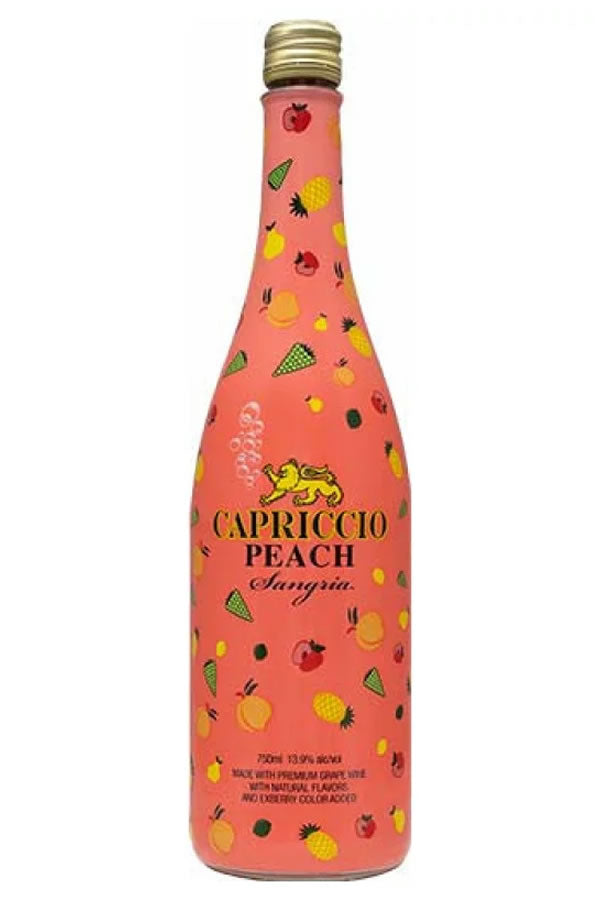 Capriccio Peach Sangria 750ml | Natural Fruit Wine Blend – The Liquor Barn