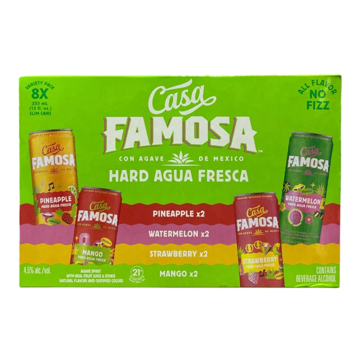 Casa Famosa Hard Aqua Fresca Variety Pack – Real Juice Agave RTD – The ...