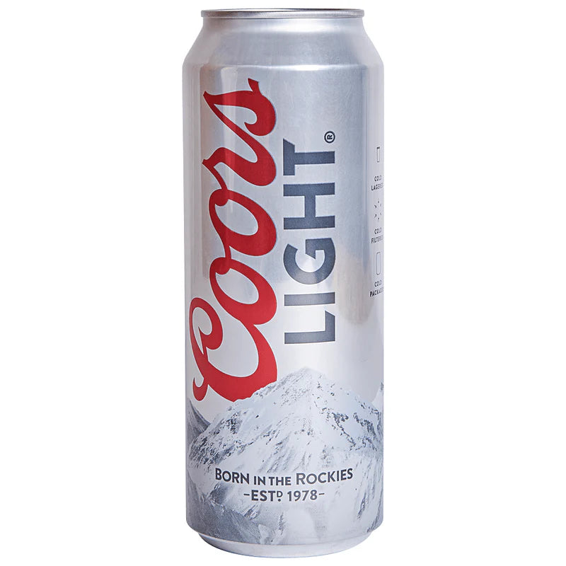 Coors Light 24oz Can | Cold-Filtered American Light Lager – The Liquor Barn