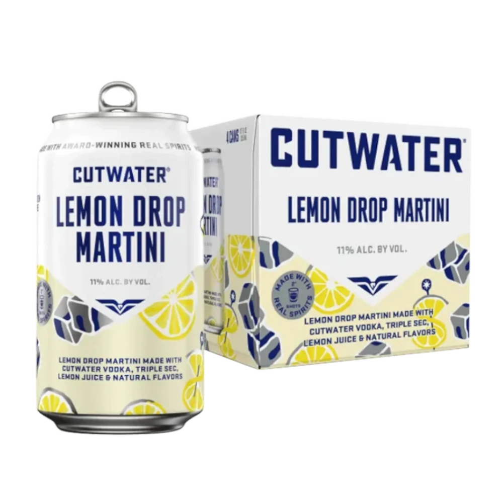 Cutwater Lemon Drop Martini 4PK 12oz Cans | RTD Cocktail – The Liquor Barn