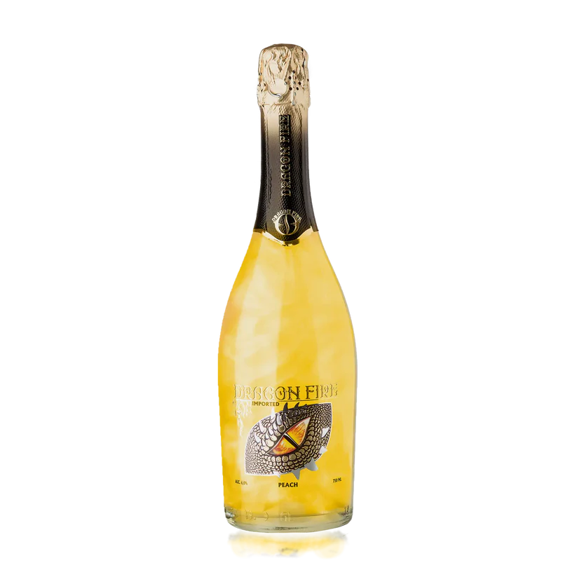 Dragonfire Peach Sparkling Wine 750ml | Shimmer Moscato – The Liquor Barn