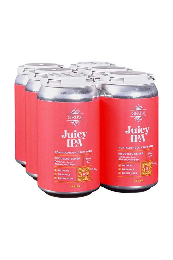 Gruvi Juicy IPA Non-Alcoholic 6Pk 12oz | Gold Medal NA Beer – The ...