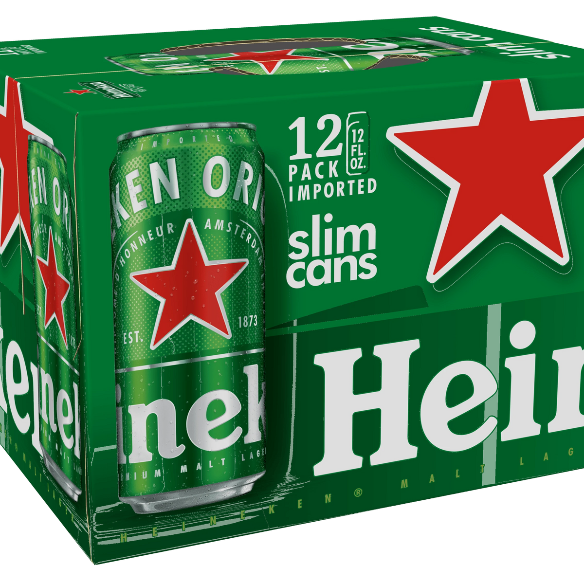 Heineken 12 Pack Cans | Dutch Pale Lager | 5% ABV – The Liquor Barn