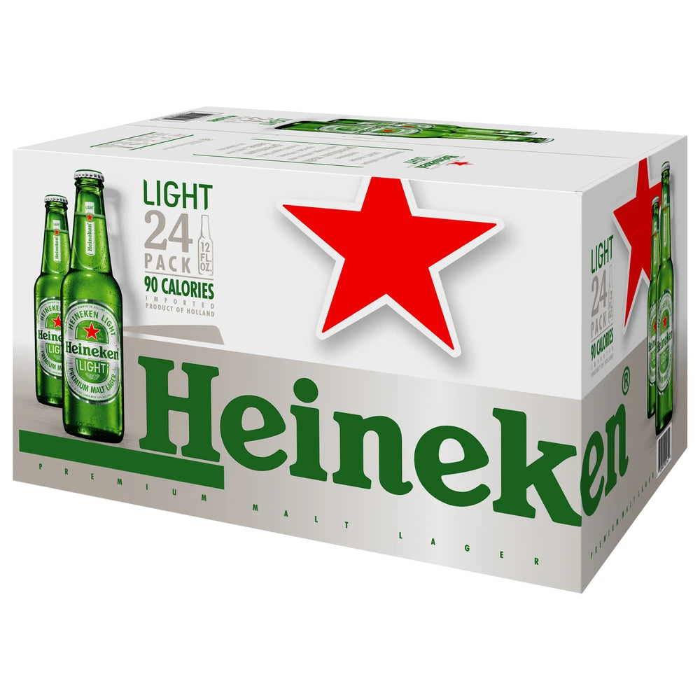 Heineken Light 24 Pack 12oz | Award-Winning Light Lager – The Liquor Barn