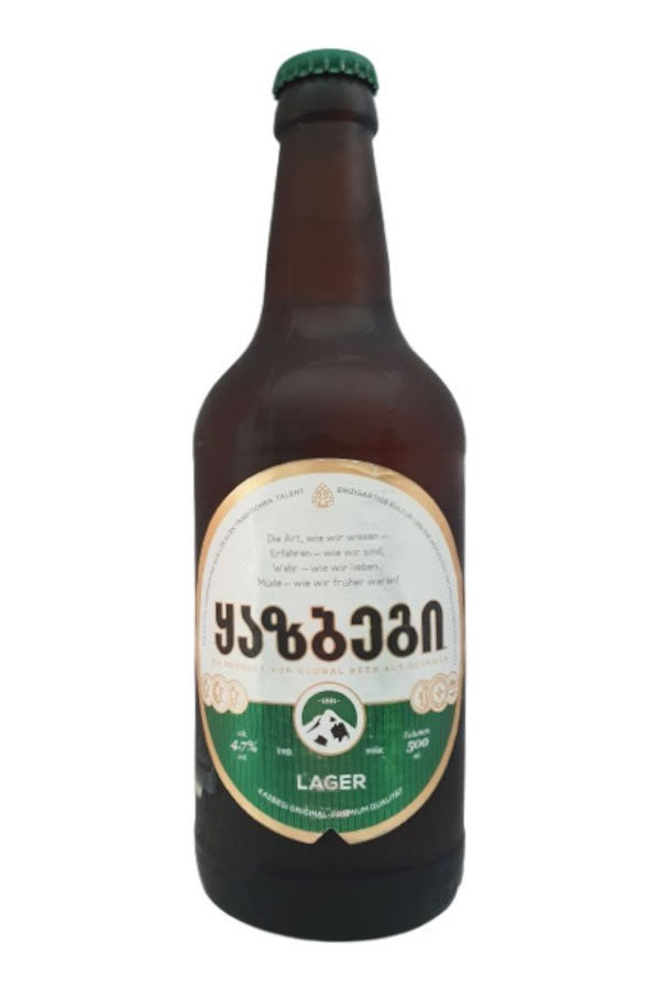 Kazbegi Lager 500ML | Classic Mountain-Brewed Georgian Beer – The ...