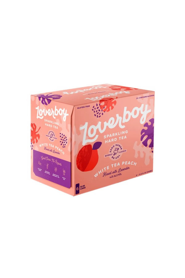 Loverboy White Tea Peach 6Pk 12oz Cans | Zero-Sugar Hard Tea – The ...