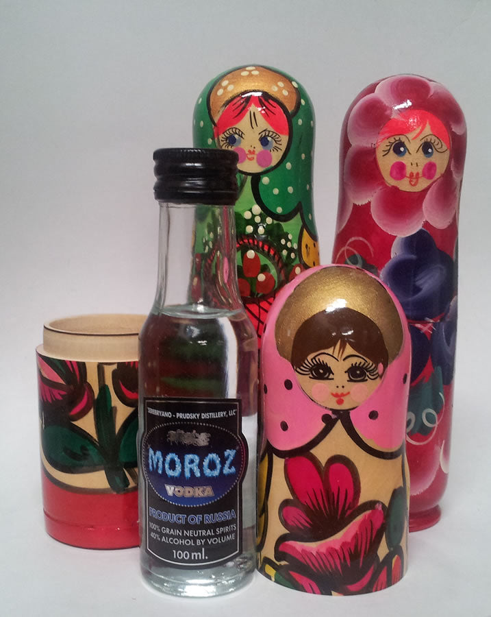 Moroz Vodka in Matryoshka 100ml Set of 3 | Russian Gift Set – The ...