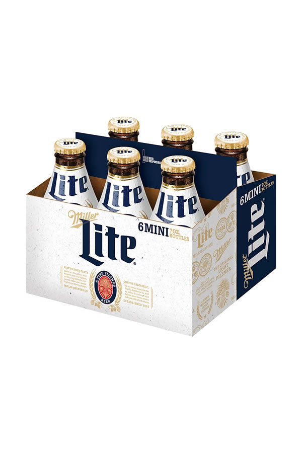 Miller Lite 6-Pack 7oz Bottles | Gold Medal Light Lager – The Liquor Barn