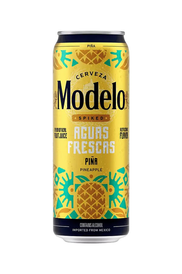 Modelo Agua Frescas Pina 24oz | Pineapple Malt Beverage – The Liquor Barn