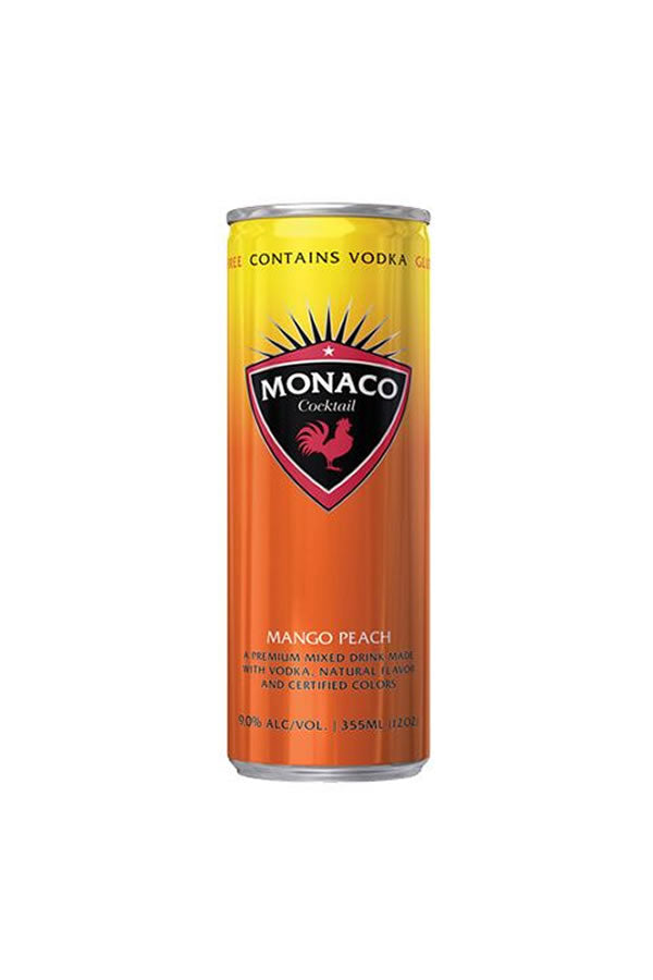 Monaco Mango Peach 355ml | 9% ABV Vodka Cocktail Can – The Liquor Barn