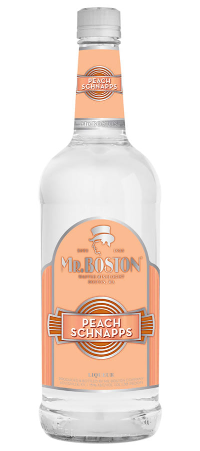 Mr. Boston Peach Schnapps 750ML | 30 Proof Maine Liqueur – The Liquor Barn