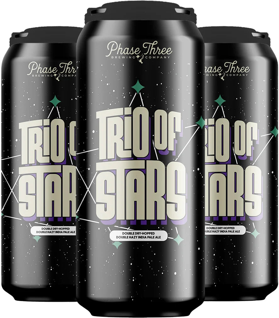 Phase Three Trio of Stars 4Pk | Hazy Double IPA 7.7% – The Liquor Barn