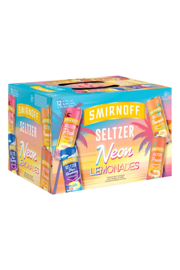 Smirnoff Seltzer Neon Lemonade Variety 12Pk | 4.5% ABV – The Liquor Barn