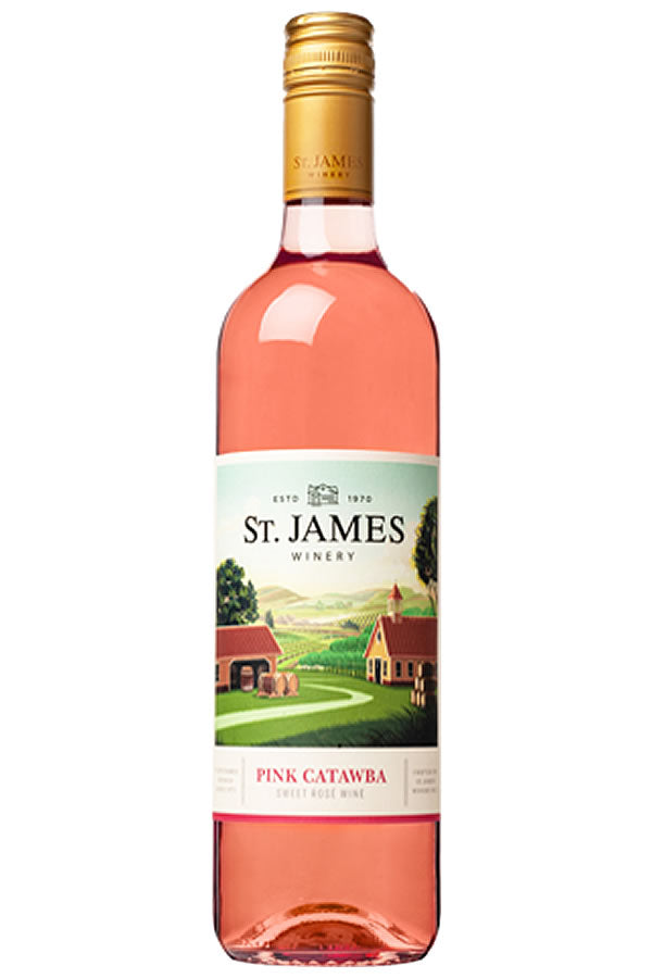 St. James Pink Catawba 750ml | Double Gold Missouri Rosé – The Liquor Barn