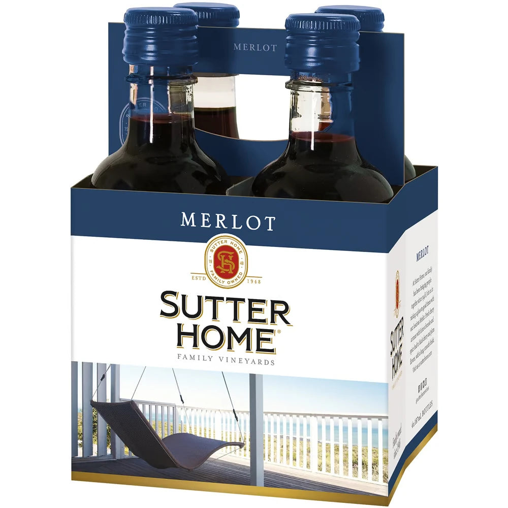 Sutter Home Merlot 4Pk 187ml | Gold Medal California Red – The Liquor Barn