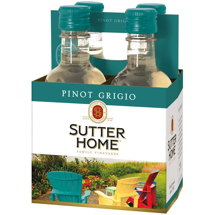 Sutter Home Pinot Grigio 4Pk 187ml | Crisp California Wine – The Liquor ...