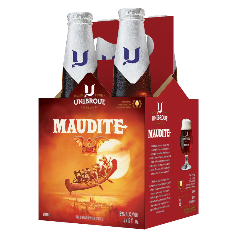 Unibroue Maudite 4-Pack | Award-Winning Belgian Dubbel – The Liquor Barn