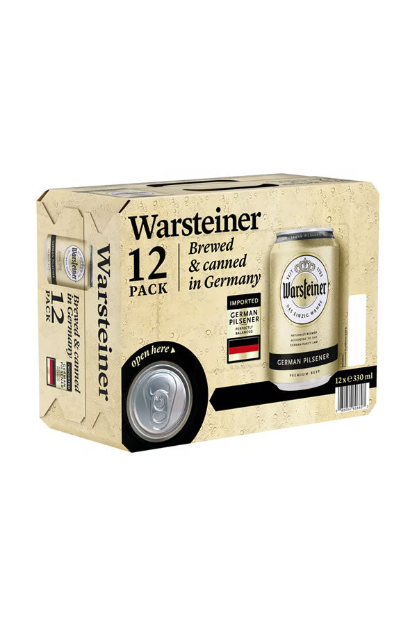 Warsteiner Pilsener 12Pk Cans | German Purity Law Pilsner – The Liquor Barn